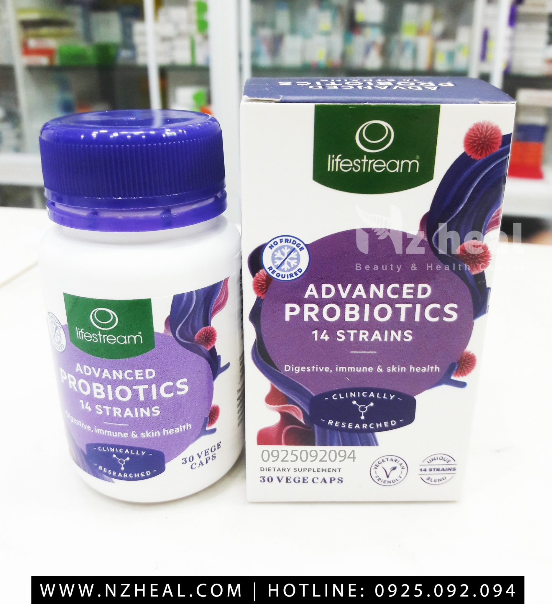 Viên uống men vi sinh, hỗ trợ tiêu hóa Lifestream Advanced Probiotic 30v