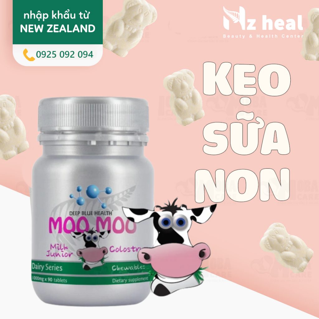 Kẹo Sữa Non Deep Blue Health Moo Moo (90 viên) | New Zealand