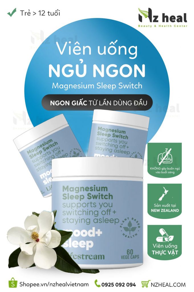 Viên uống ngủ ngon Lifestream Magnesium Sleep Switch (60 viên)