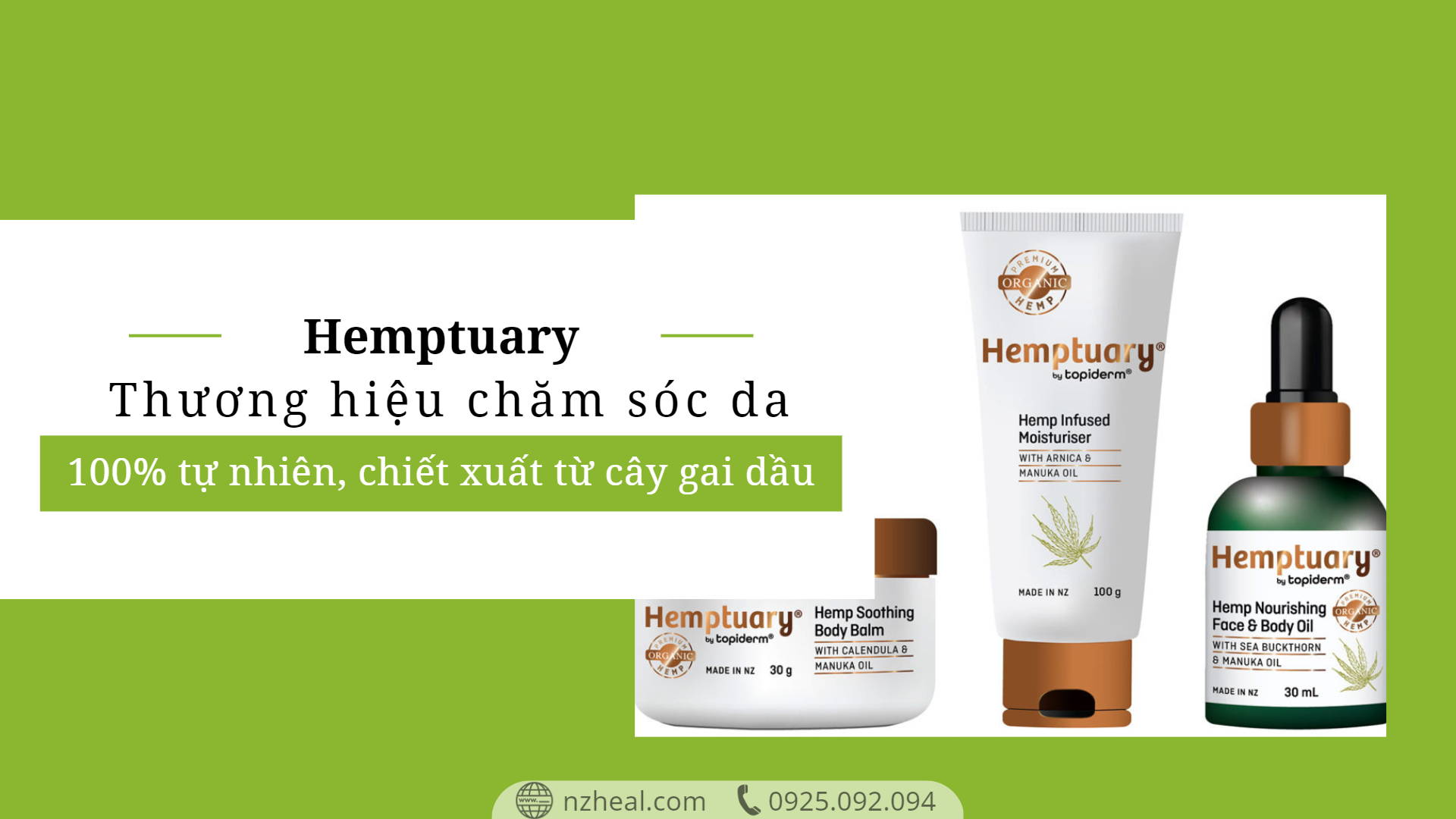 Hemptuary - Thương hiệu chăm sóc da 100% tự nhiên, chiết xuất từ cây ...