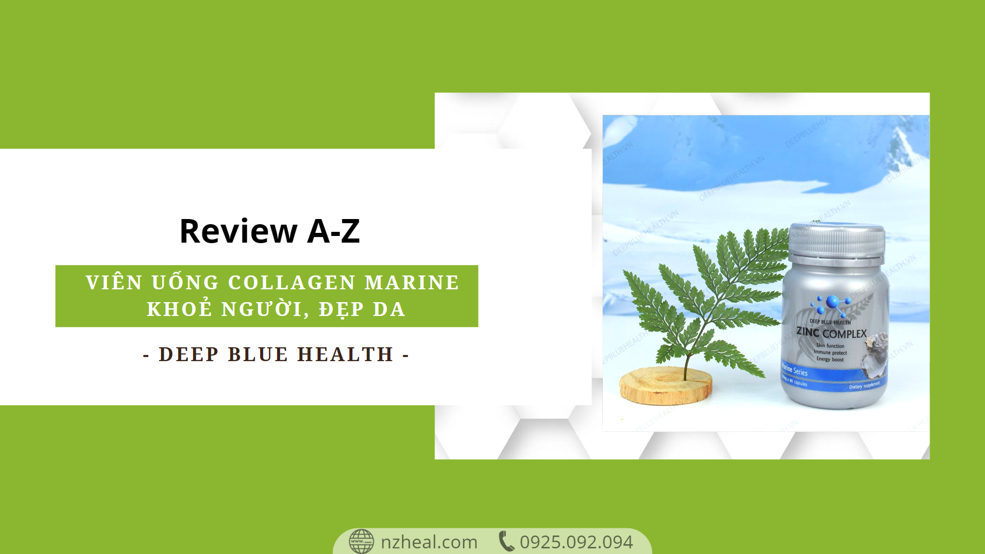 Review A-Z viên uống collagen Deep Blue Health Marine Collagen khoẻ ...